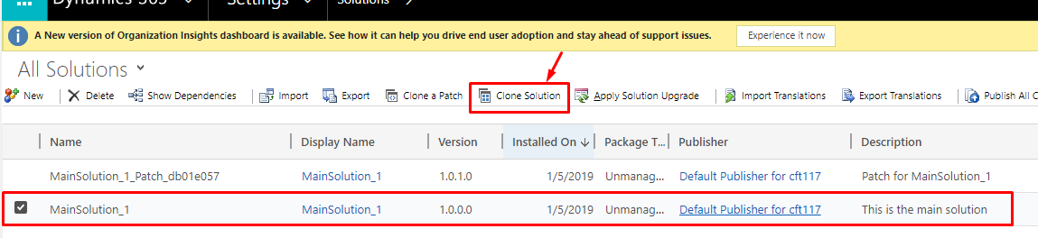 Using ‘Clone a Patch’ & ‘Clone Solution’ in Dynamics 365 Solutions ...