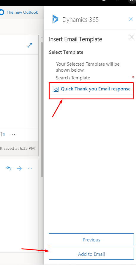 Using Templates from D365 CE in D365 App For Outlook | D365 Demystified
