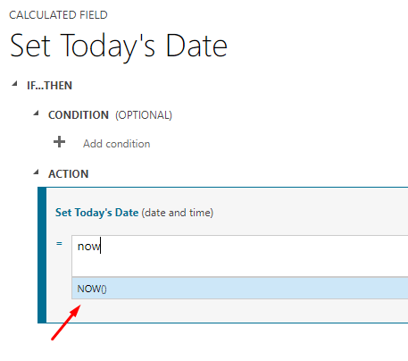 Store ‘Today’s Date’ in a field to use in workflow conditions in D365 ...