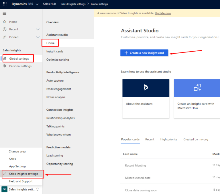 Create your own Insight Cards with Power Automate in Sales Insights ...