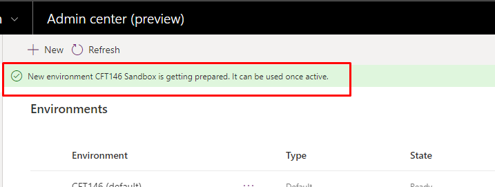 Create new Sandbox and copy Production over to it in PowerPlatform ...