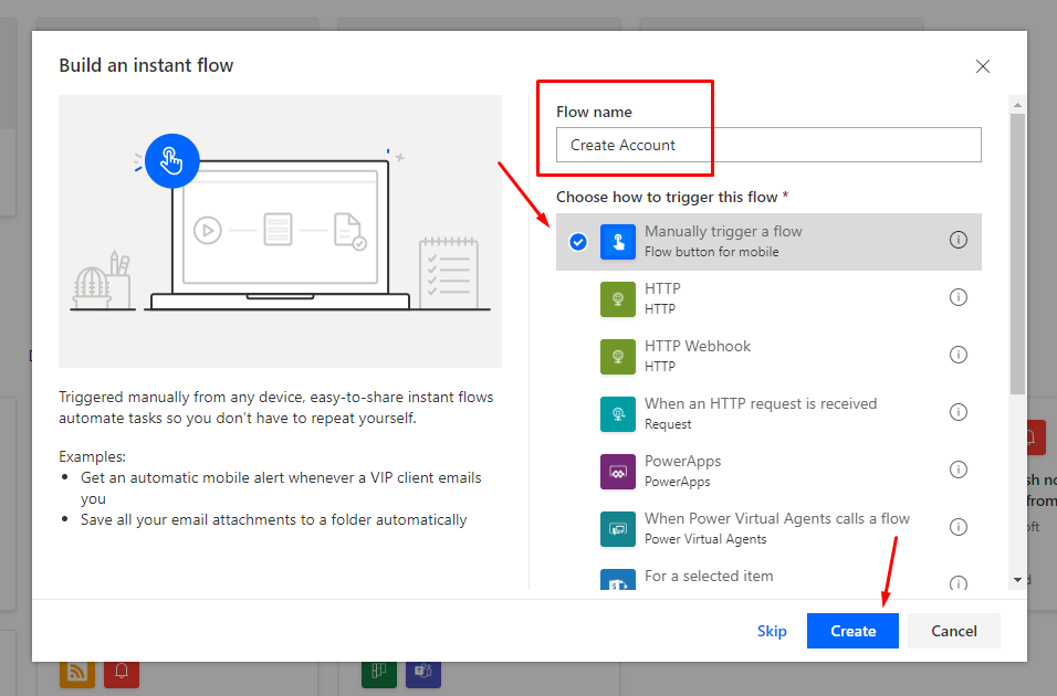 Button Flow in Power Automate to replicate a Quick Create Form in D365 ...