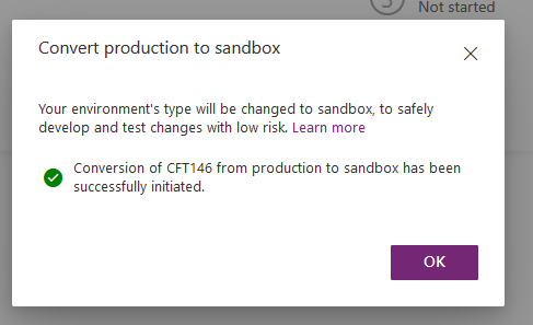 Convert environments between Production and Sandbox | Power Platform ...