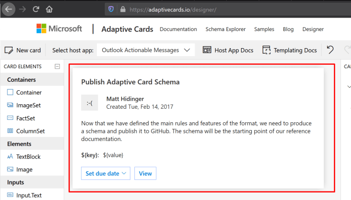 Adaptive Cards for Outlook Actionable Messages using Power Automate ...