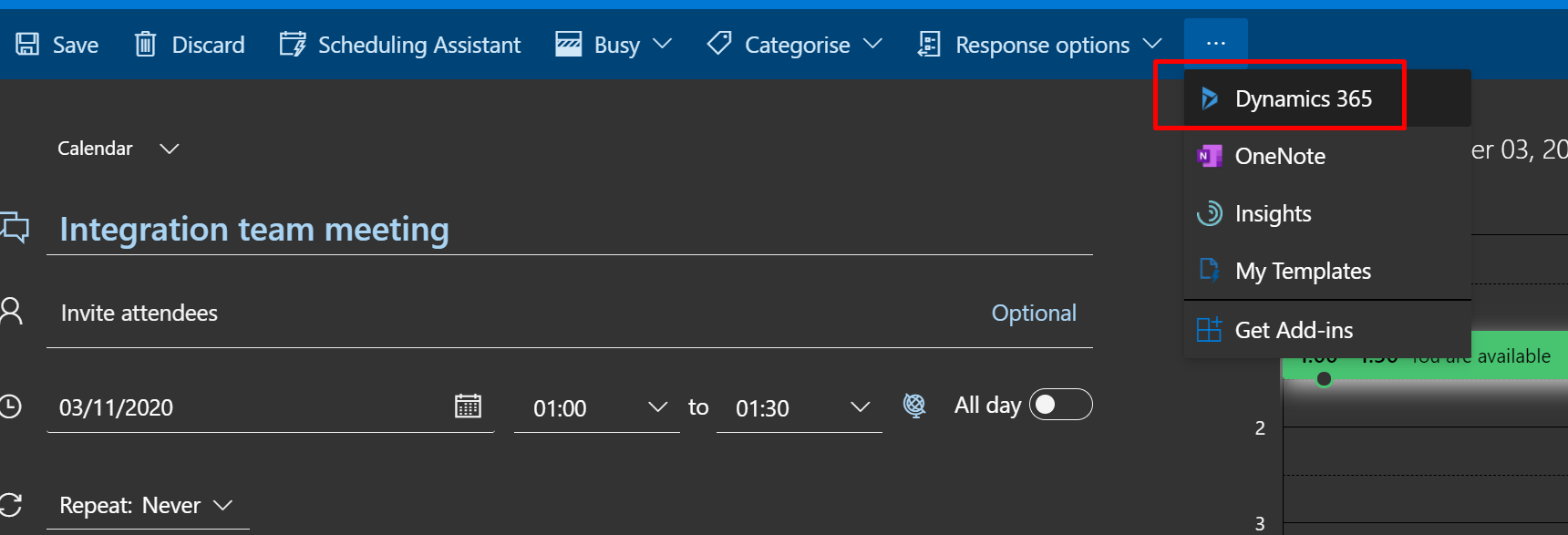 Track and Set Regarding are disabled for Appointments in Dynamics 365 ...