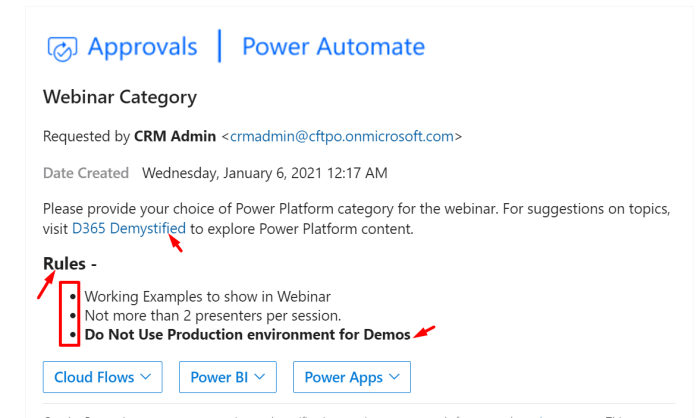 Formatting Approvals’ Details in Cloud Flows | Power Automate | D365 ...