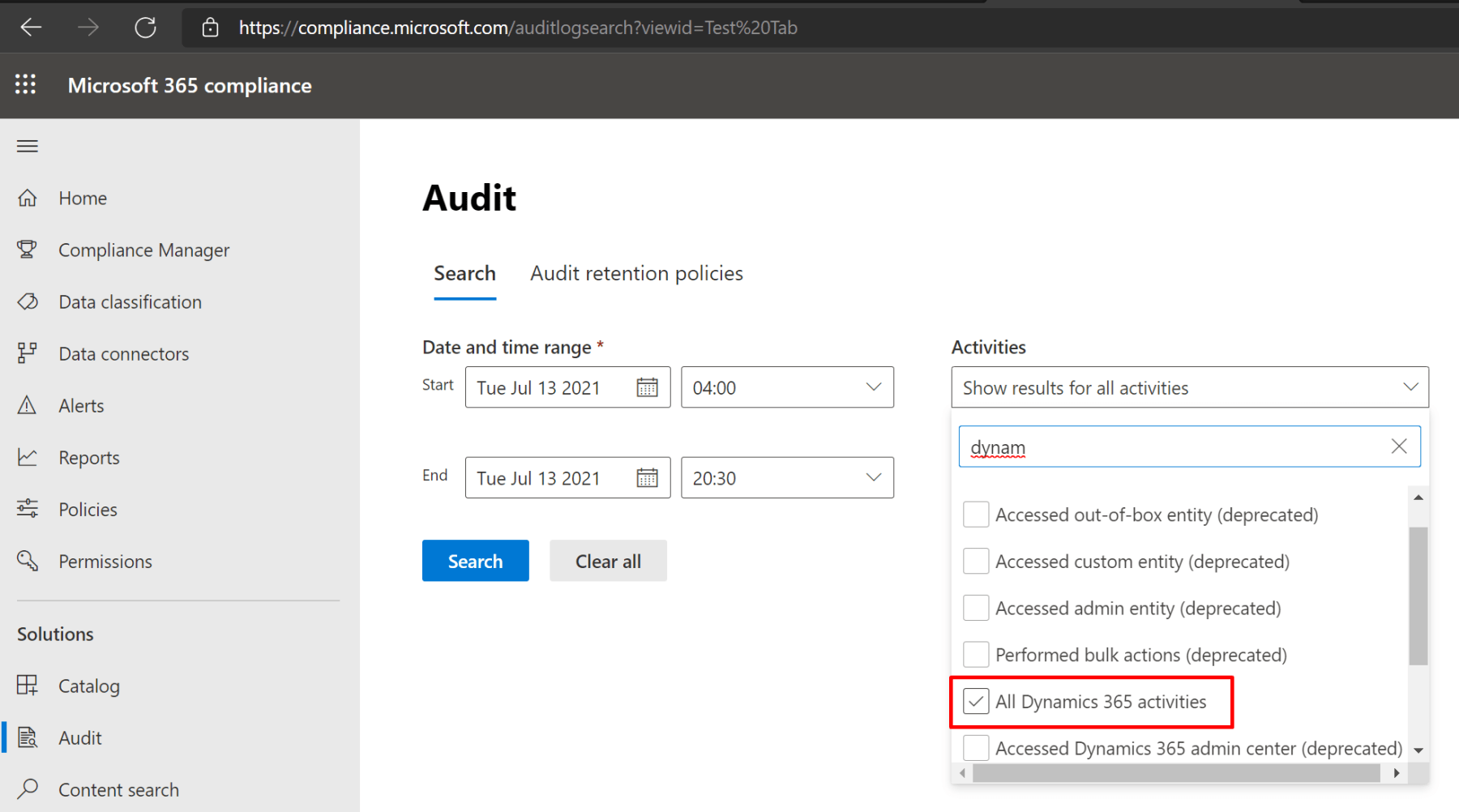 Single record and multiple record auditing in Dynamics 365 to Audit ...