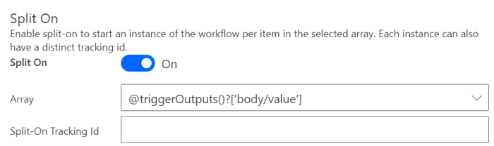 Split On in Power Automate in SharePoint trigger for Item updates ...