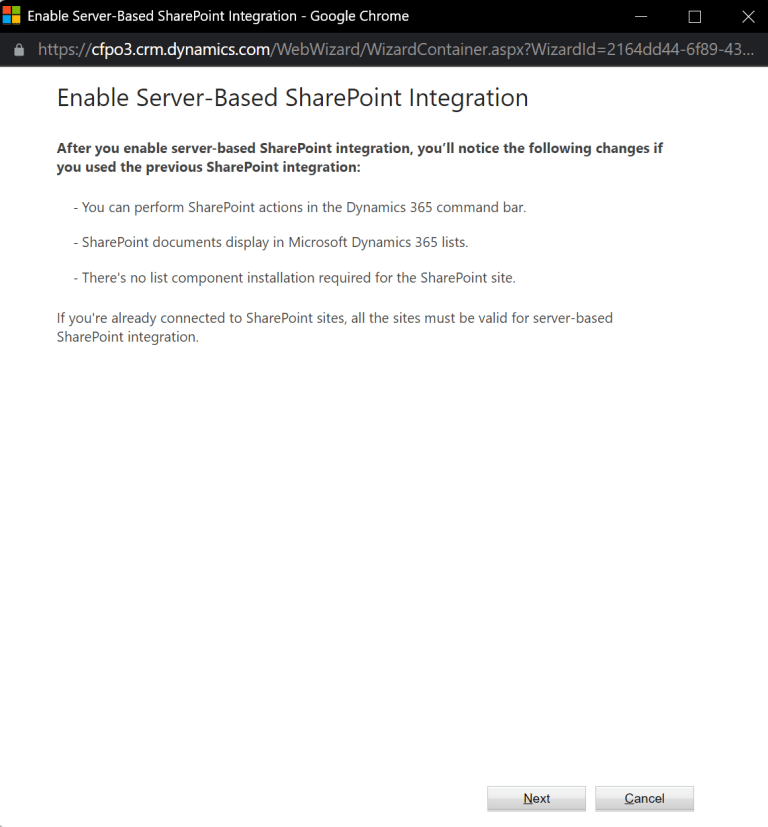 Enable SharePoint Online integration Dynamics 365 | Power Platform ...