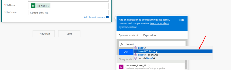 Create file correctly in SharePoint from Dataverse connector using ...