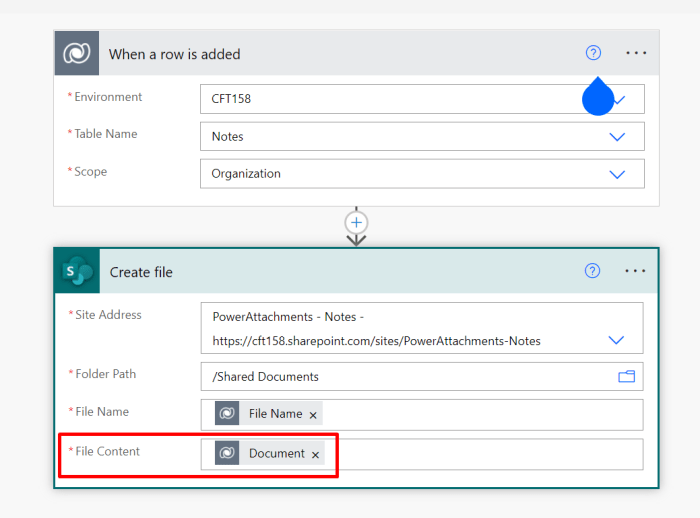 Create file correctly in SharePoint from Dataverse connector using ...