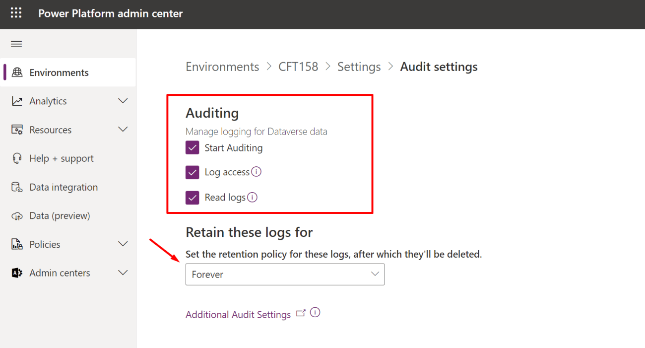 Auditing Enhancements for Dynamics 365 CRM in Power Platform Admin ...