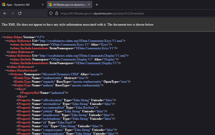 Check Metadata of your Dynamics 365 instance in the browser | [Quick ...