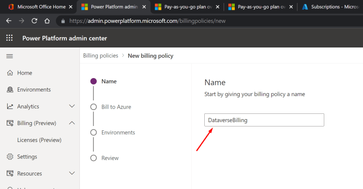 Setting up Billing Policy for Dataverse Environments in Power Platform ...