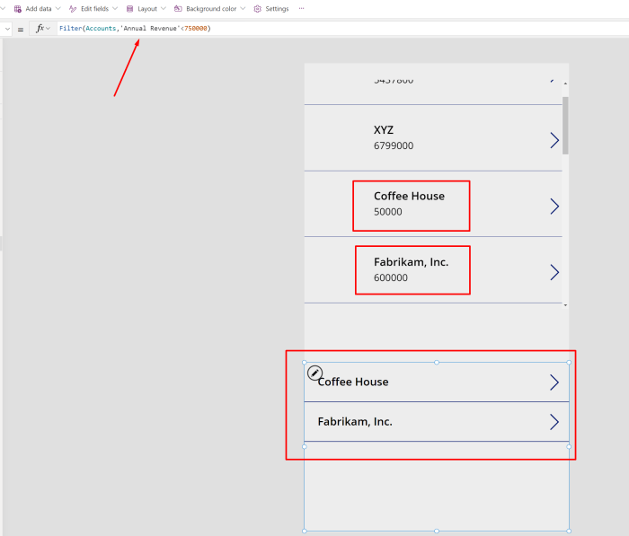 Filter function in Canvas Power Apps | Power Fx Formula Example | D365 Demystified