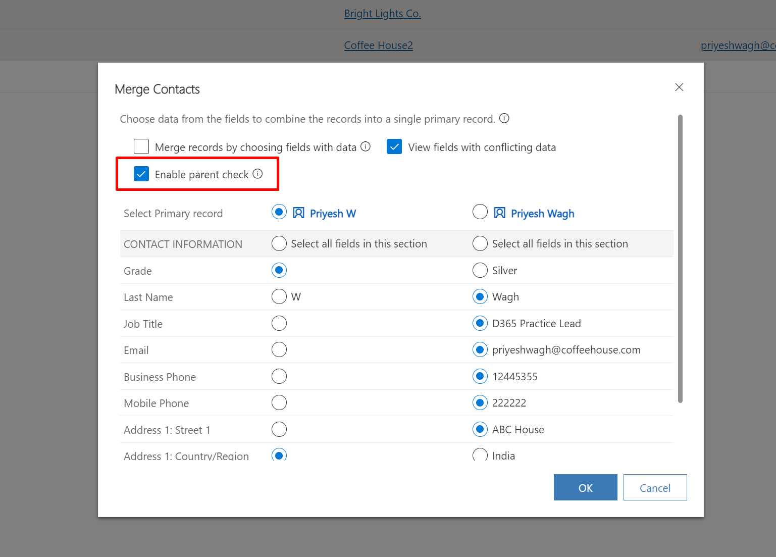 Parent Check for Merging Records in Dynamics 365 CRM | Power Apps ...