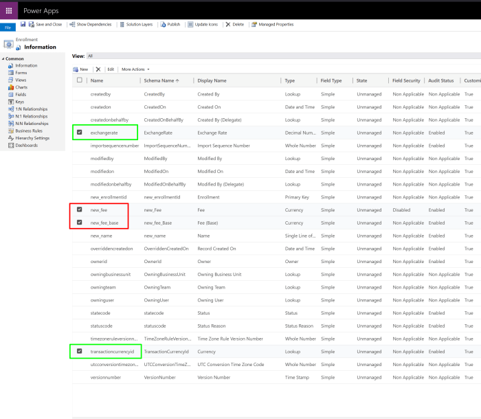 Currency and Exchange Rate fields in a Dynamics 365 CRM entity | [Quick ...