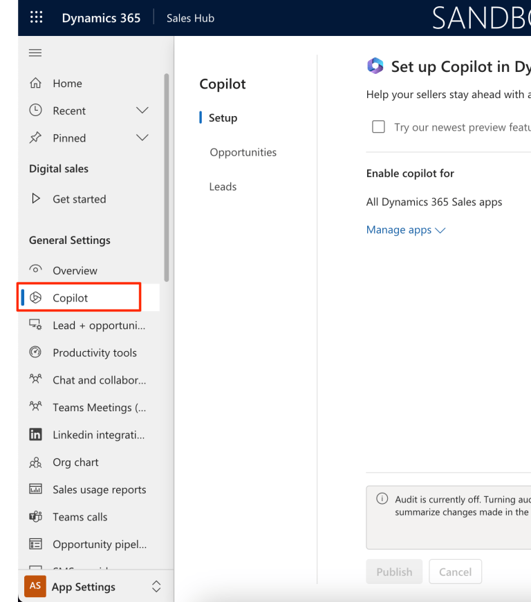Enable Copilot for Dynamics 365 Sales environment | D365 Demystified